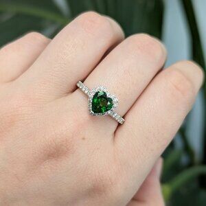 NNJ Designs | Jewelry | Ct Tsavorite Garnet Ring In Solid 14k White ...